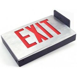 KXTEU1RBAEM DieCast Aluminum Battery Backup LED Red Exit Sign
