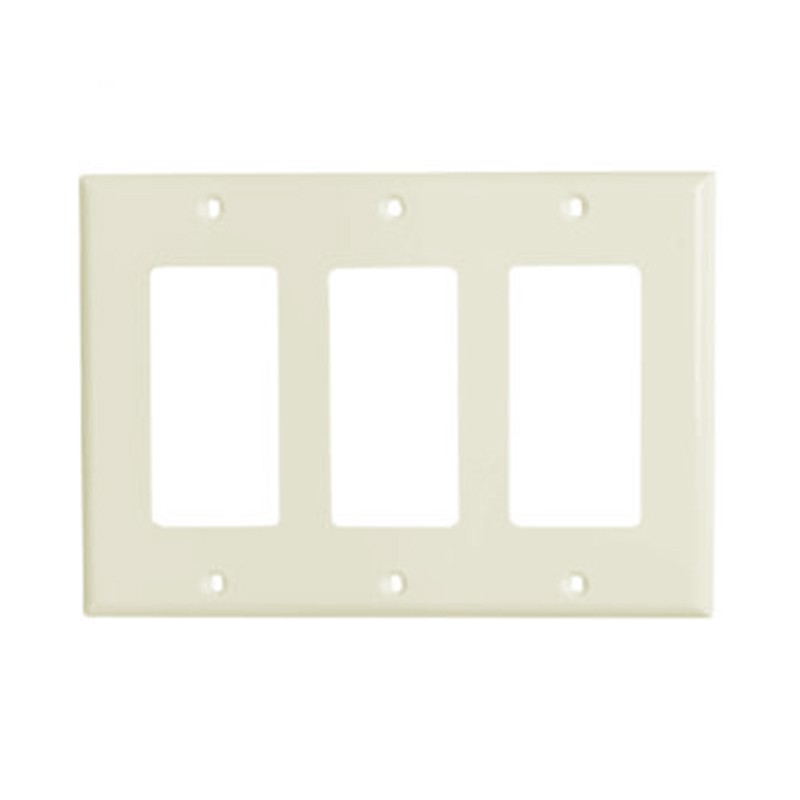 AIDA 3 Gang Plastic Decorator Switch Wall Plate