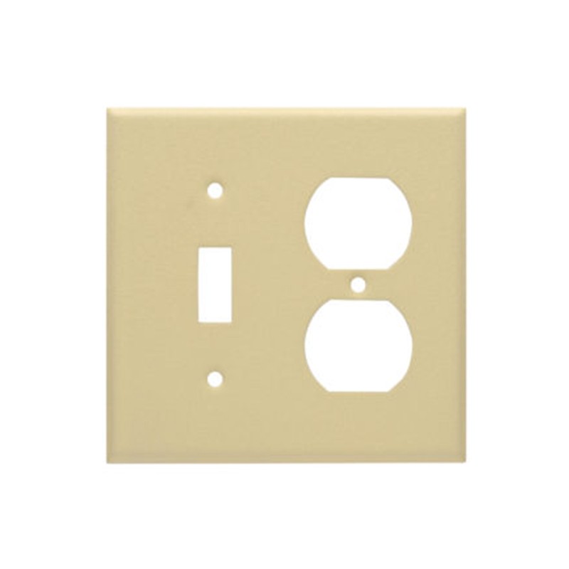 AIDA 053712 2 Gang Standard Wrinkle Metal Toggle Switch & Duplex ...