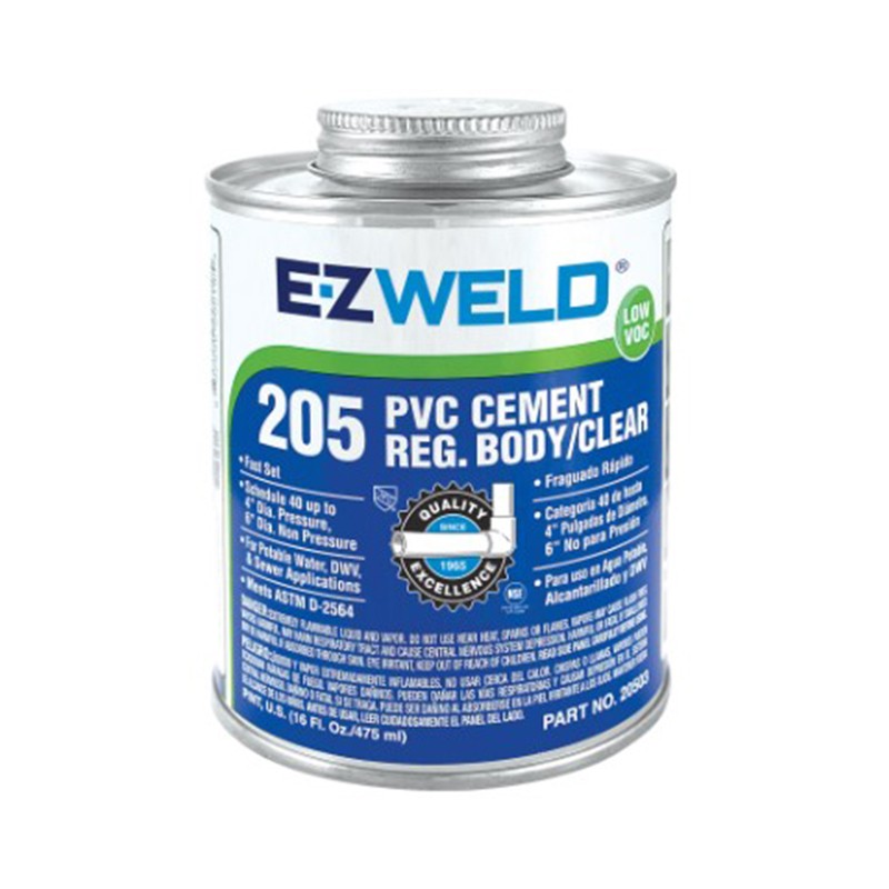 EZ-Weld GLQTS-1 205 PVC Clear Cement 1 Quart