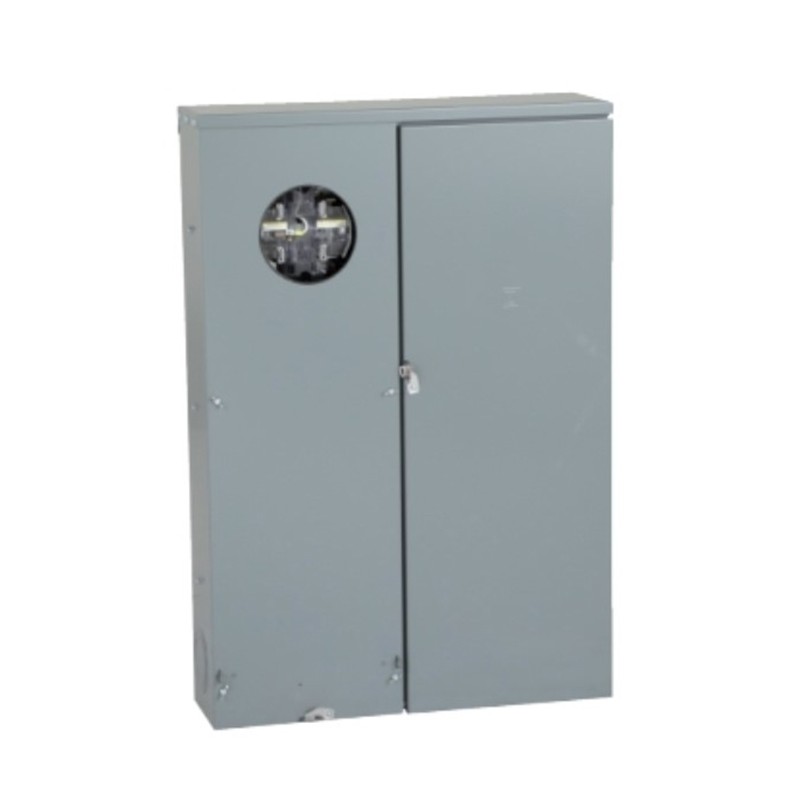 Square D QU816D400CL Ringless Socket Meter Main, 400A, 8 spaces, 16 ...