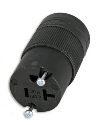 Lex X520C 2P 3W 5-20 CL, LEX Connector All Black 20A