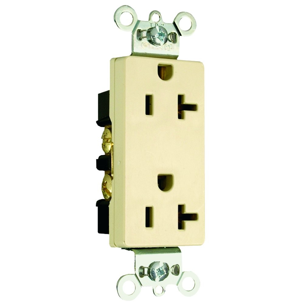 Legrand 26352I Pass And Seymour Decorator Receptacle 20A 125V Side And ...