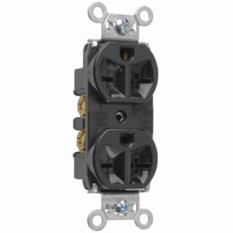 Legrand 5362ABK Pass And Seymour Duplex Receptacle 20A/125VAC Black