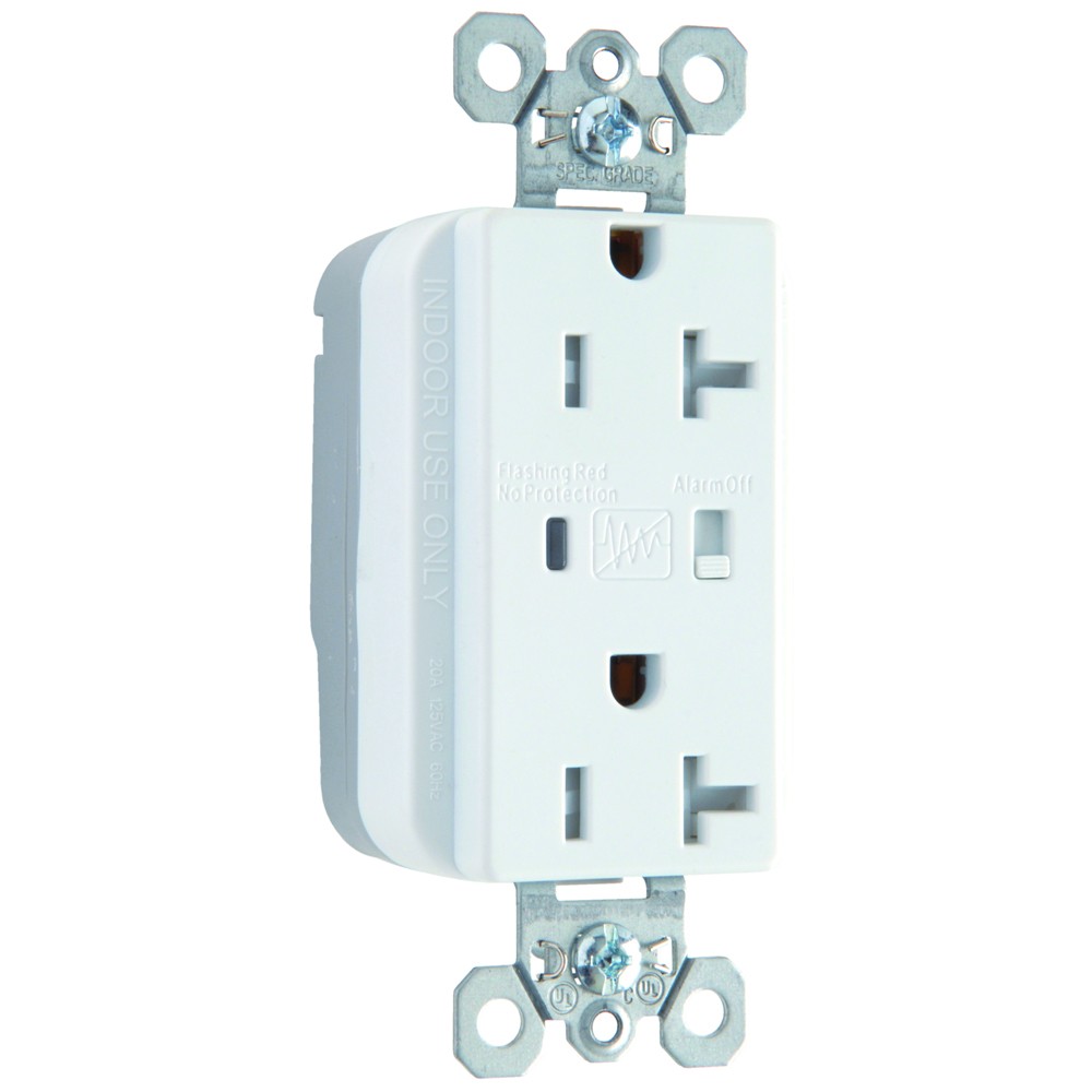 Legrand PTTR5362WSP Pass And Seymour PlugTail Surge Protective Duplex ...