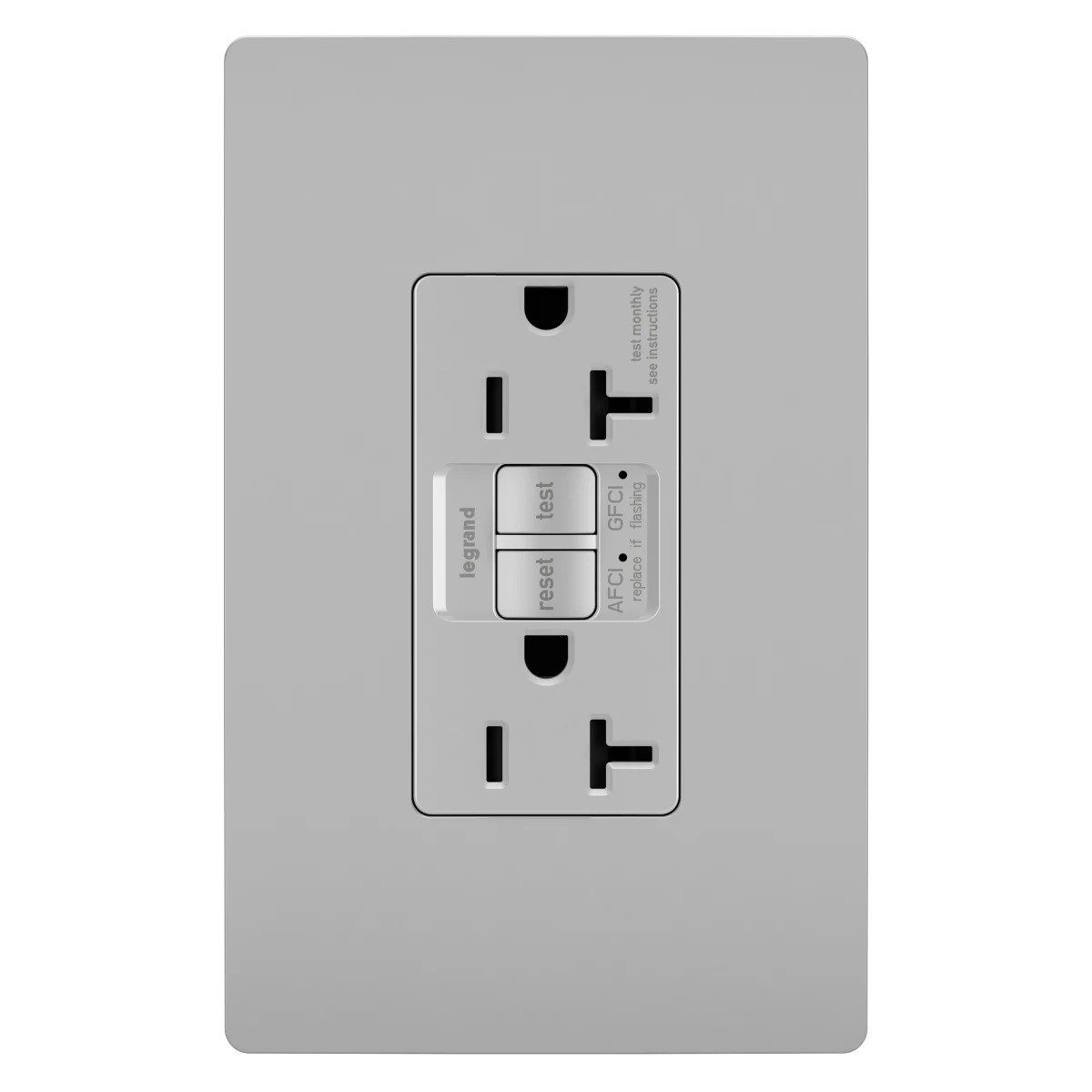 Legrand AFGF202TRGRY Pass And Seymour Radiant 20A Tamper-Resistant Self ...