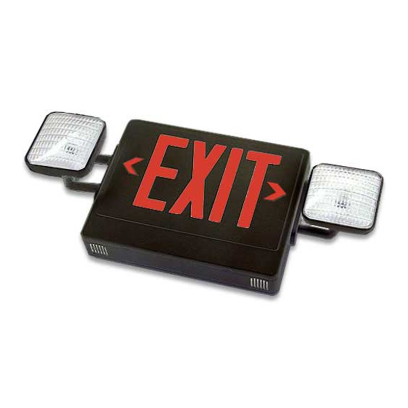 Profusion LED CXTEU2RB Black Panel, Red Letters, Exit & Incandescent ...