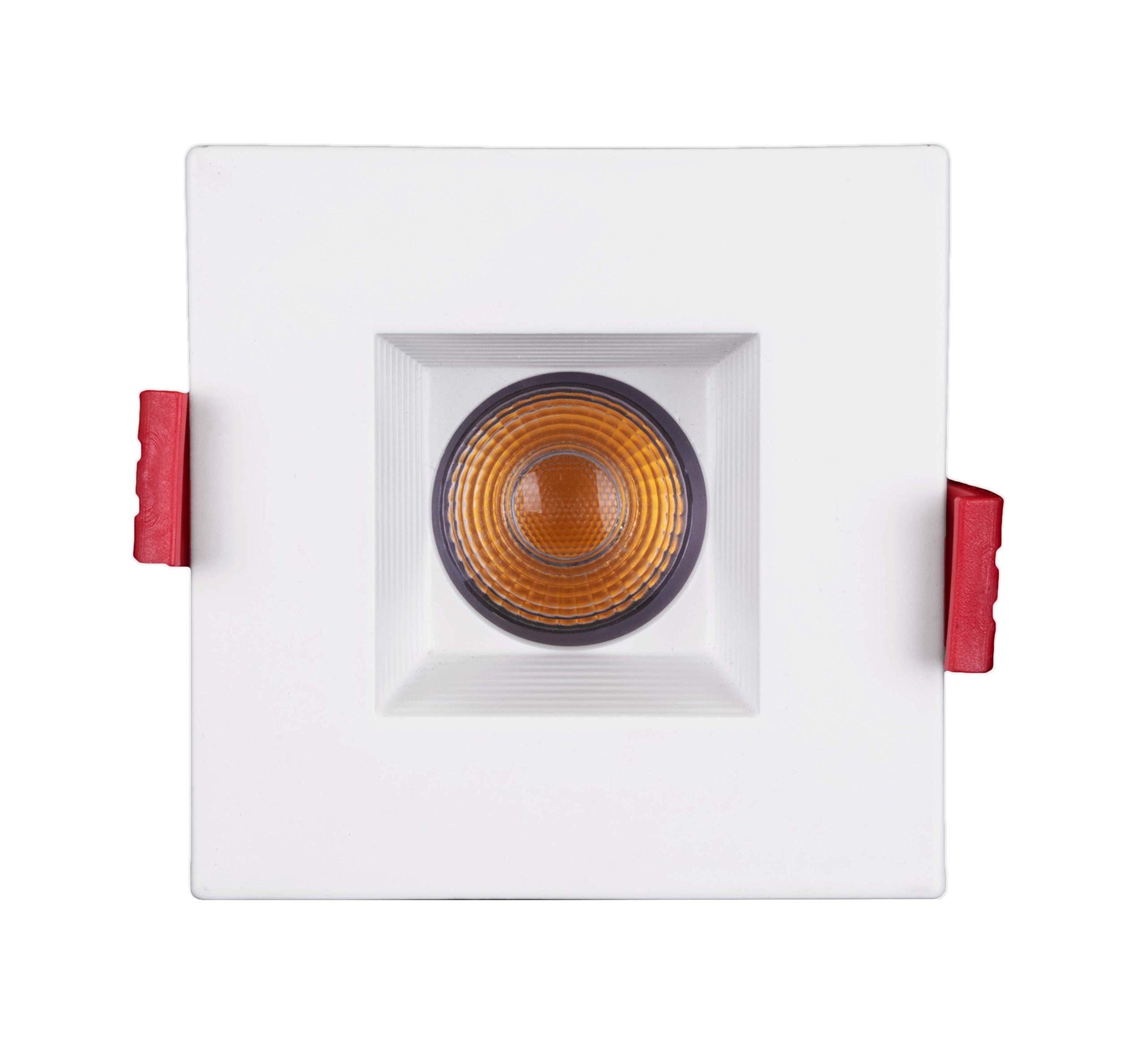 Nicor DQD211202KWHBF 2 Inch Square LED Recessed Downlight With Baffle White