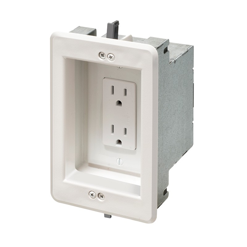 Arlington TVBS503 1-Gang Steel Recessed TV Box