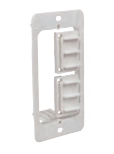 ELITE COMPONENTS EMPAL2 PLASTIC LOW VOLTAGE MOUNTING PLATE, 2 GANG